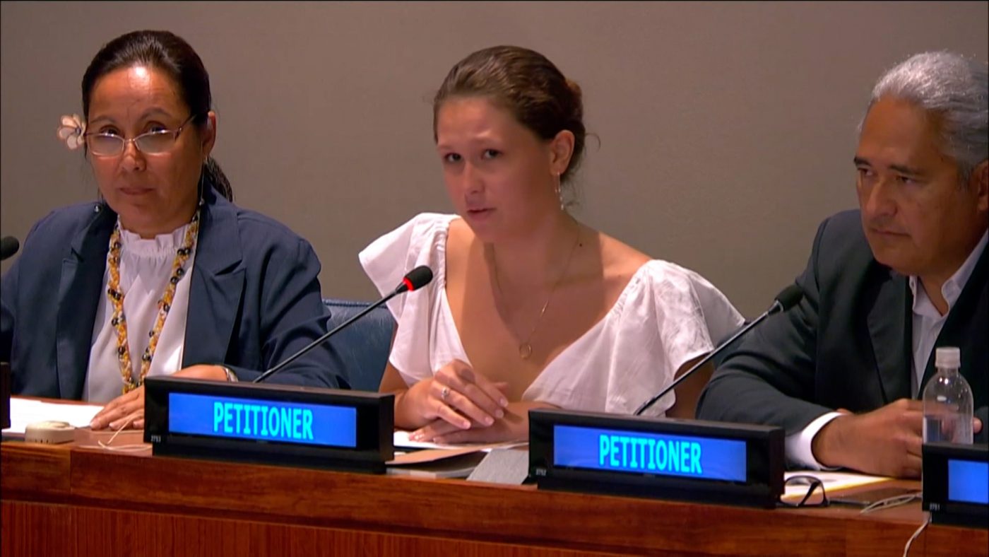 Ahuura Neuffer, une jeune militante du lycée Samuel Raapoto à l'ONU ...